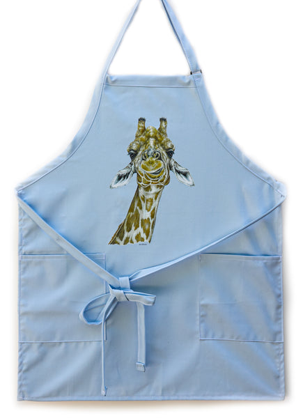 Giraffe Face Apron – Wildlife Drawings by Jim Wilson